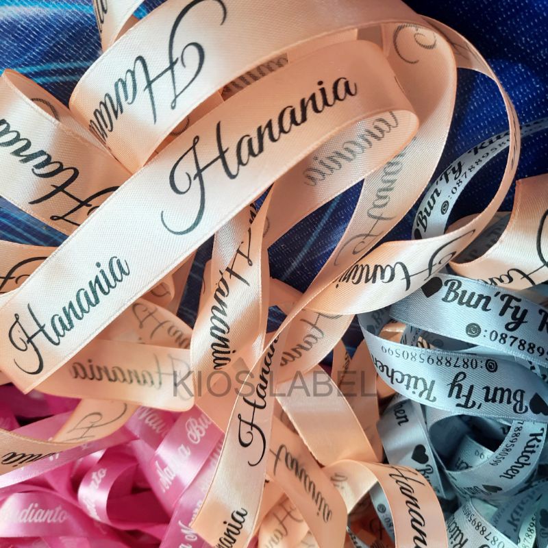 Jual label pita satin label satin custom pita satin tali pita buket ...