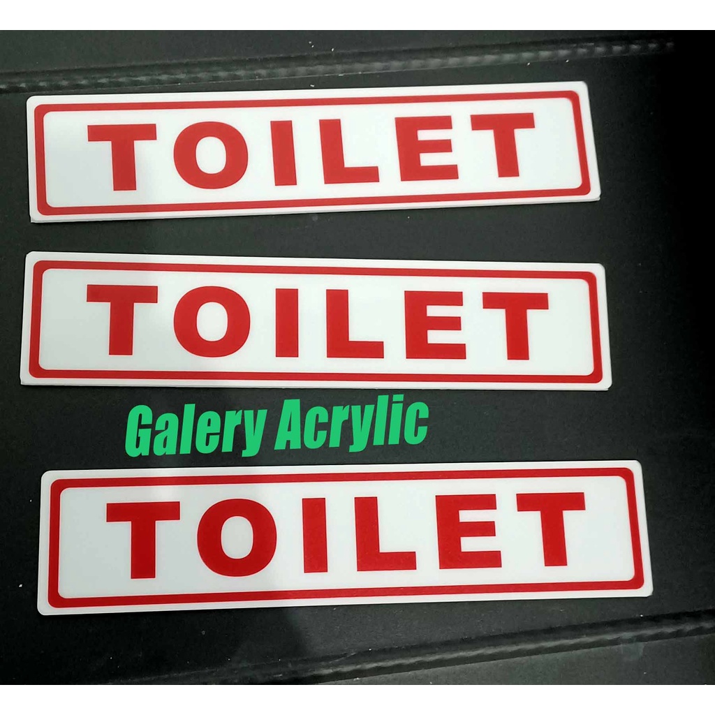 Jual Papan Ruangan Sign Label acylic TOILET Merah sign Board | Shopee ...