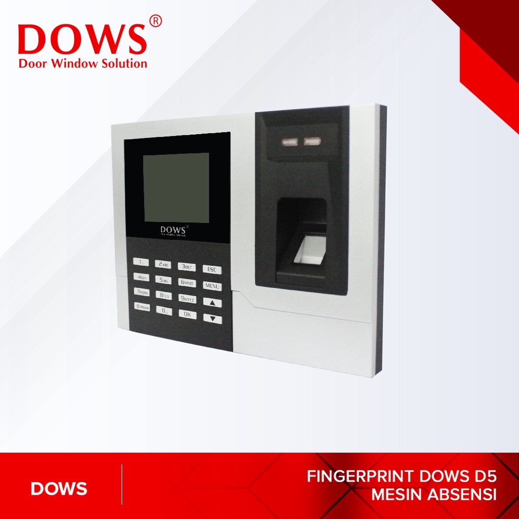 Jual DOWS D5 Mesin Absen Absensi Sidik Jari Fingerprint Built in ...