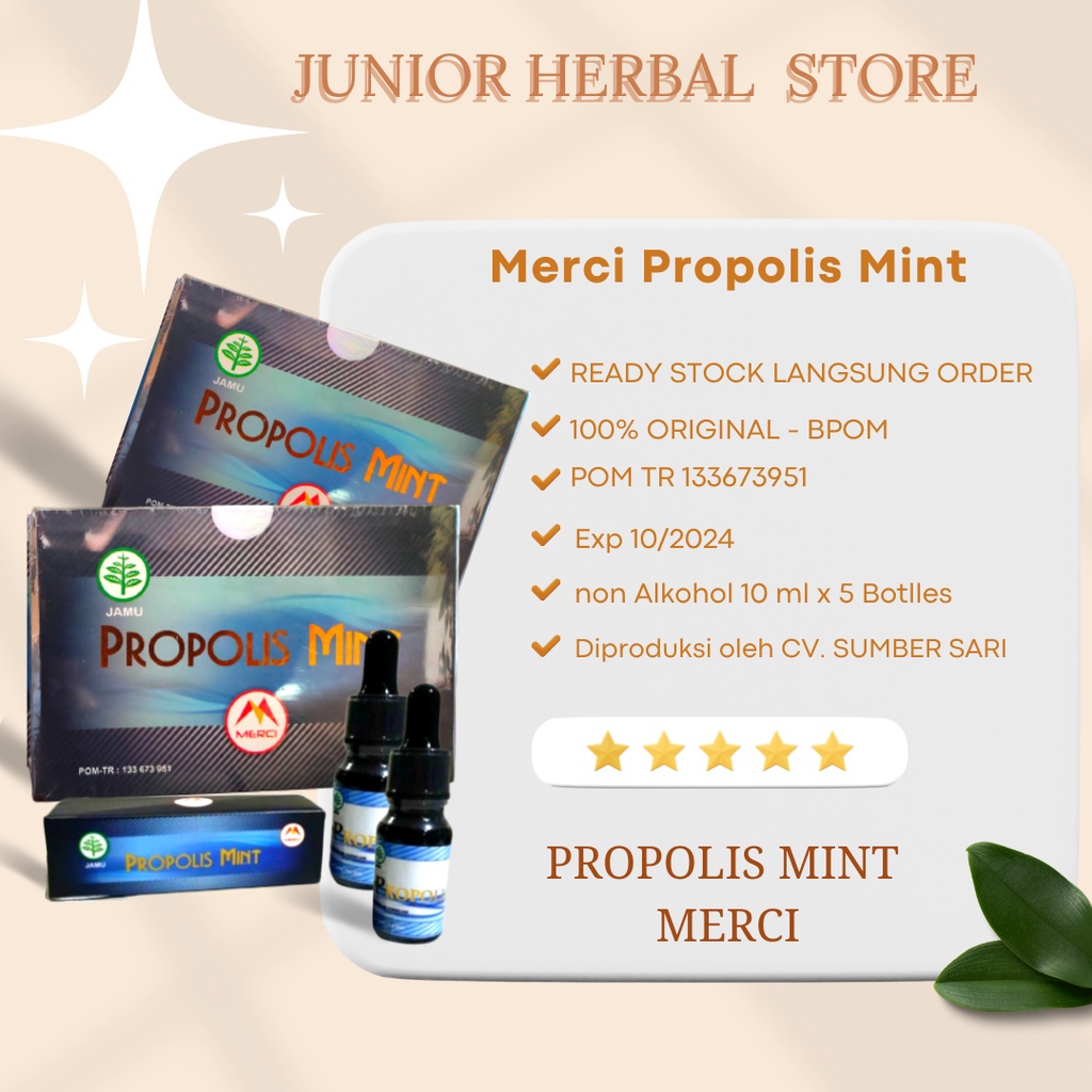 Jual (1Box) Merci Propolis Origional Brazilian Mint - Merci Propolis ...