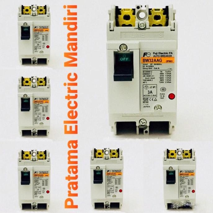 Jual Circuit Breaker Mccb Bw32Aag 2P 3A 5A 10A 15A 20A 30A Fuji Electric | Shopee Indonesia