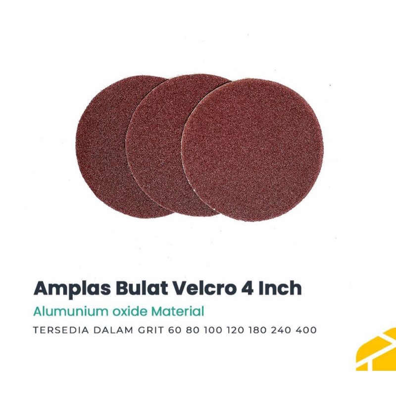 Jual AMPLAS BULAT VELCRO 4" VIPER SAB ( HARGA PER 1 PCS ) GRIT 60 80 ...