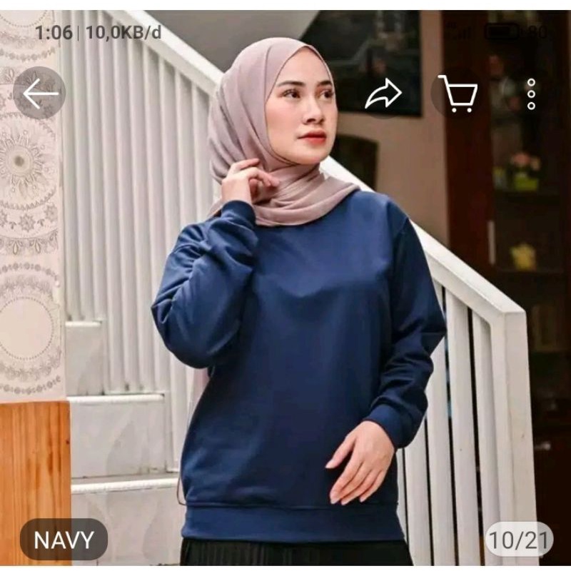 Jual SWEATER POLOS OVERSIZE L-XL-XXL | UNISEX PRIA WAITA |CREWNECK ...