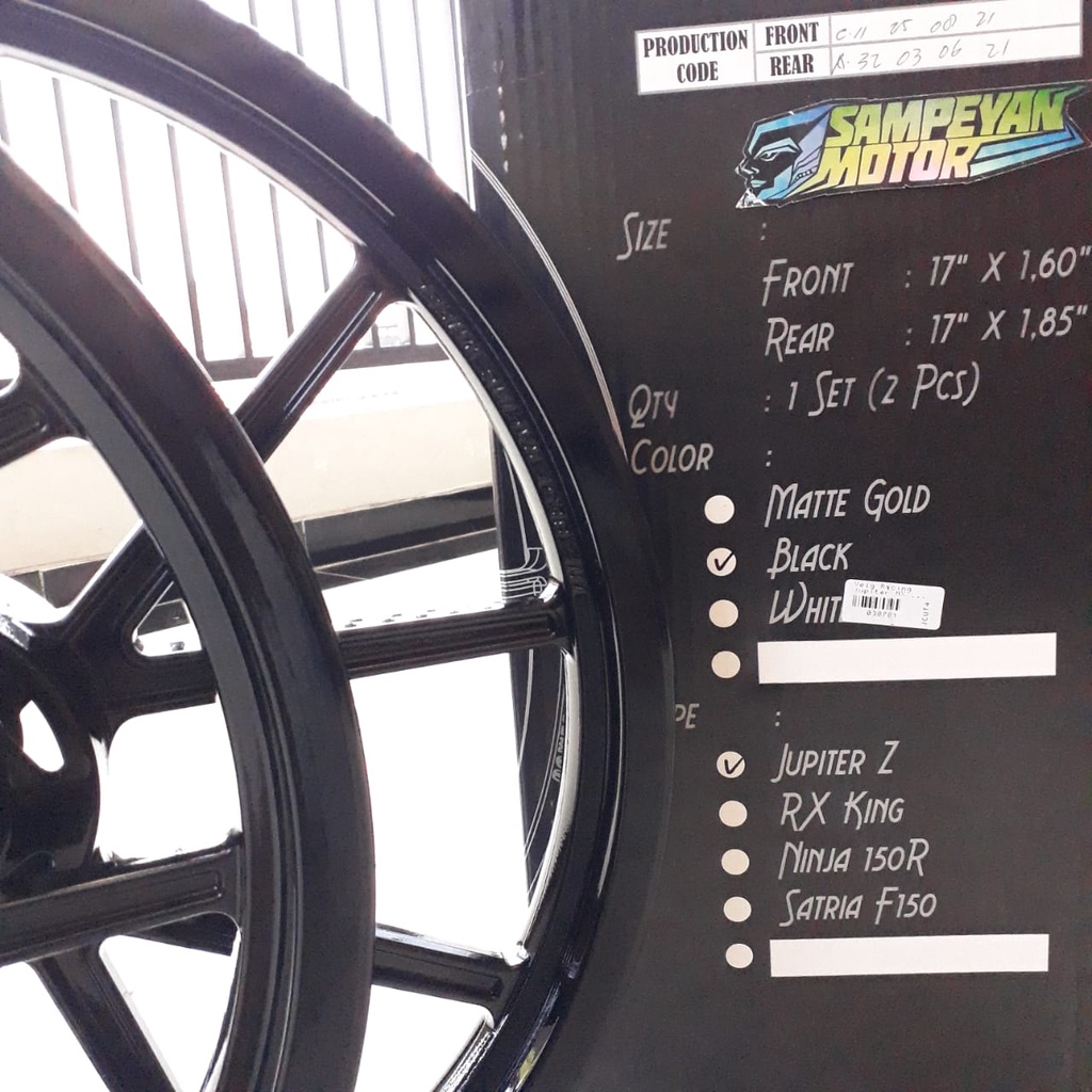 Jual Velg Racing Set Jupiter MX - Jupiter Z Power GP Wheel Drag 1 Biru ...