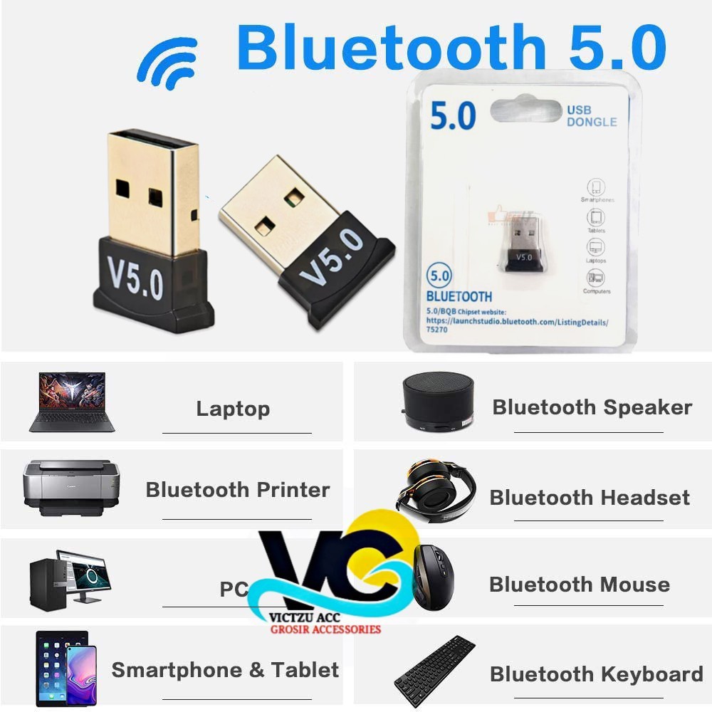 Jual USB Bluetooth Dongle 5.0 Bluetooth Adapter PC / Komputer / Laptop ...
