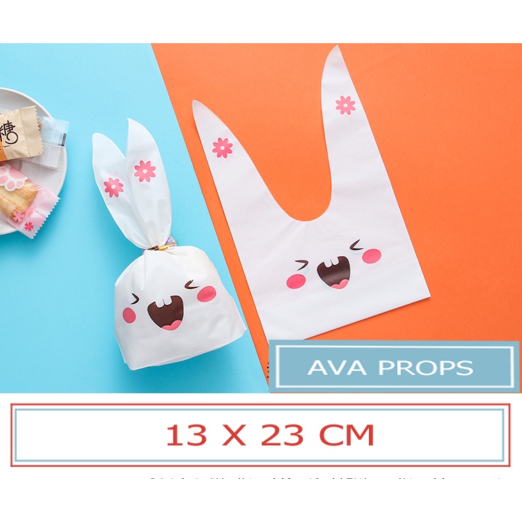 Jual HARGA 1 SET 10 LEMBAR Plastik Snack Rabbit Kelinci Set Ear Bag ...