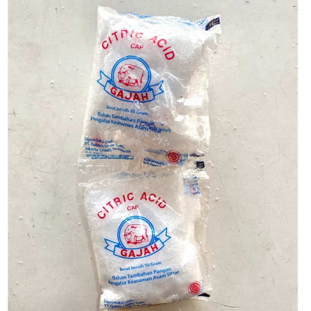 Jual Citric Acid / Citrun Gajah 50gr (1pcs) | Shopee Indonesia