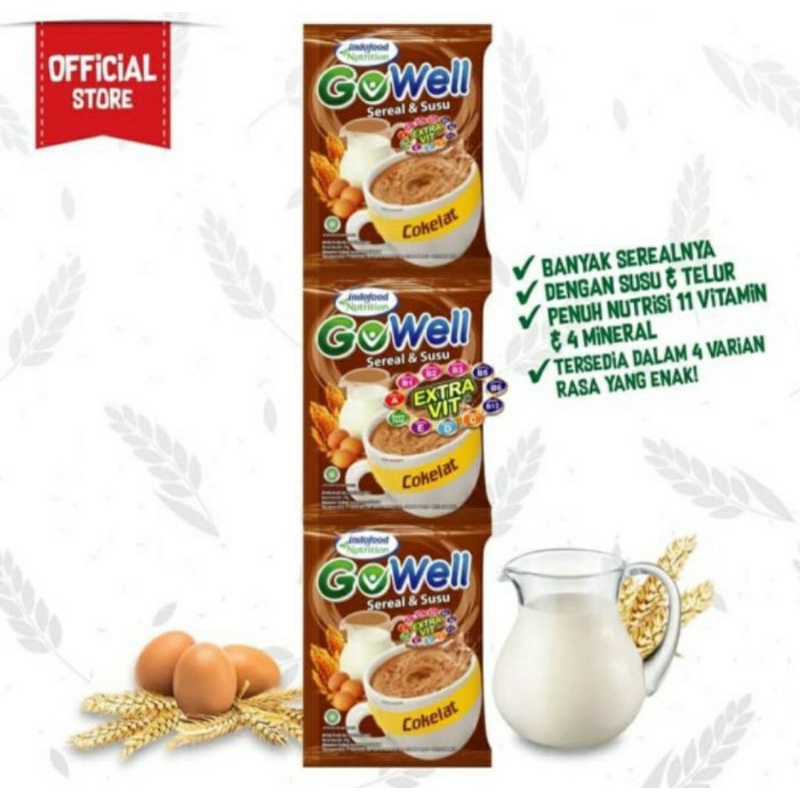 Jual Indofood Go Well Sereal & Susu RENCENG Isi 10 | Shopee Indonesia