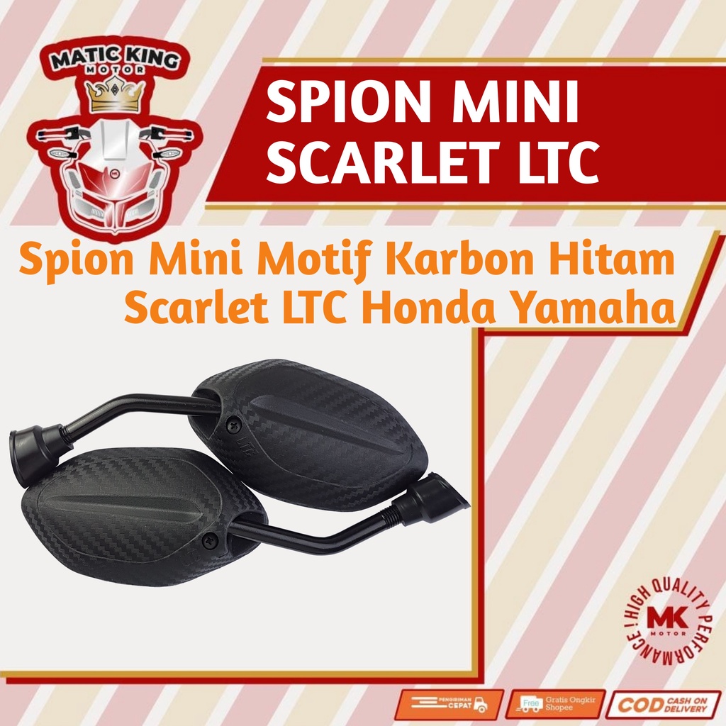 Jual Kaca spion HITAM motor honda yamaha BEAT VARIO SCOOPY SPACY MIO ...