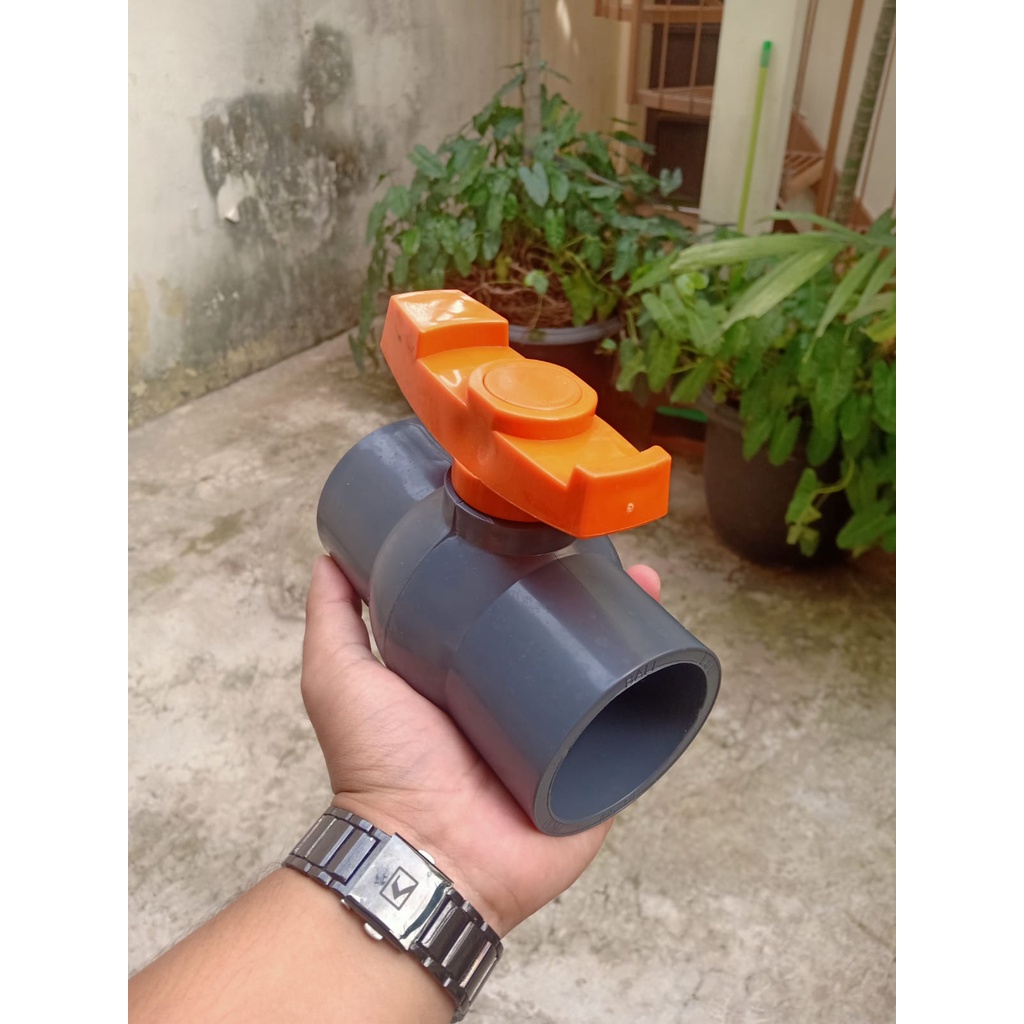 Jual compact ball valve 1.1/4" pvc ball valve stop kran pvc 1 1/4" inch ...