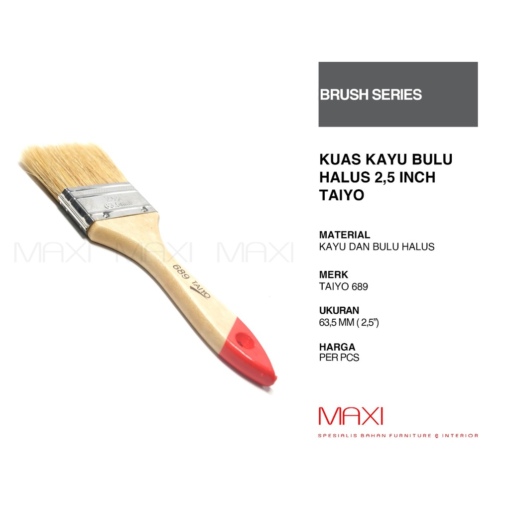 Jual Taiyo Kuas Bulu Halus 689 - 2.5 Inch ( 6 CM ) | Shopee Indonesia