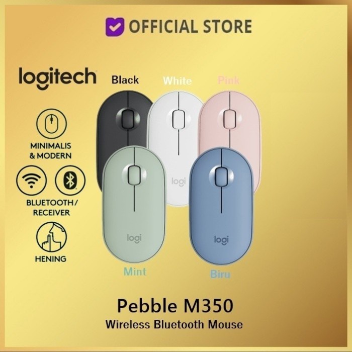 Jual Logitech M350 Pebble Wireless Silent Mouse Logitech Peble M 350 ...
