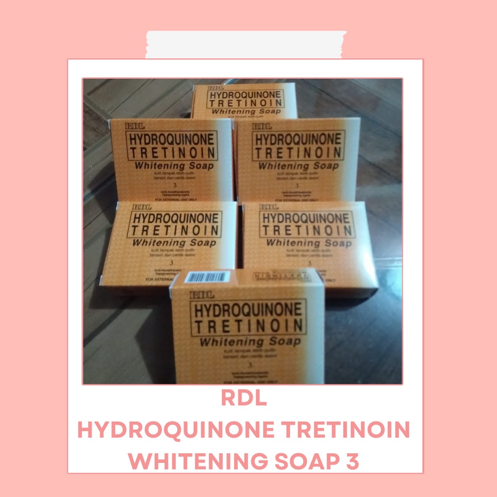 Jual RDL - HYDROQUINONE TRET1NOIN WHITENING SOAP 3 | Shopee Indonesia