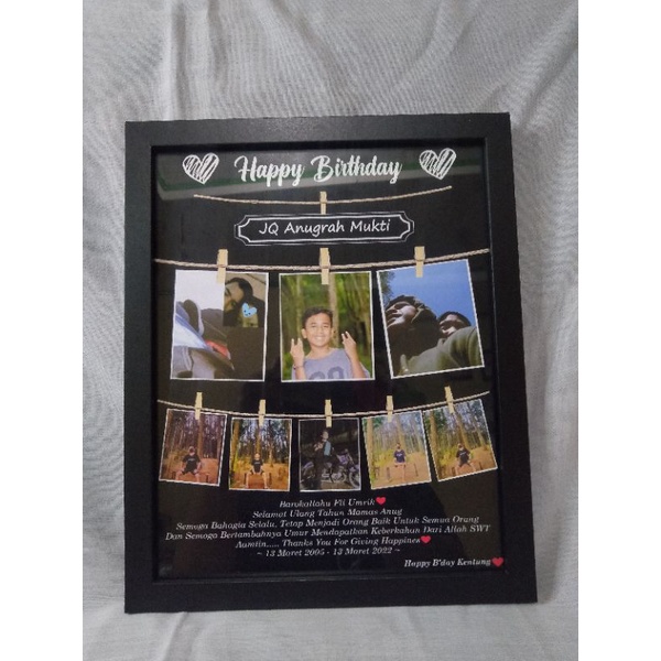 Jual Custom Frame Gif birthday (ulang tahun), anniversary, wisuda, dan ...