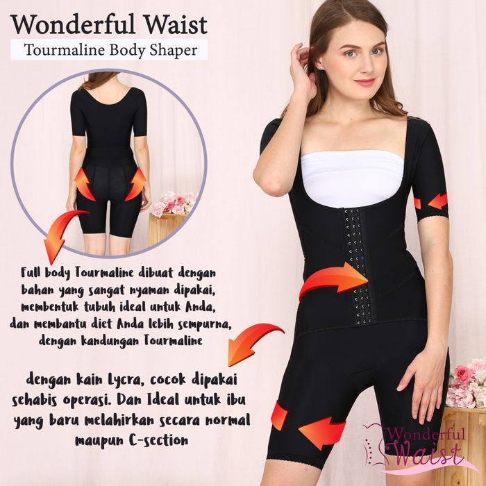 Jual Tourmaline wonderfulwaist waist trainer korset - Hitam, S [Murah ...