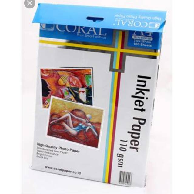 Jual Inkjet paper murah/ kertas injek / inkjet paper coral 110gsm ...
