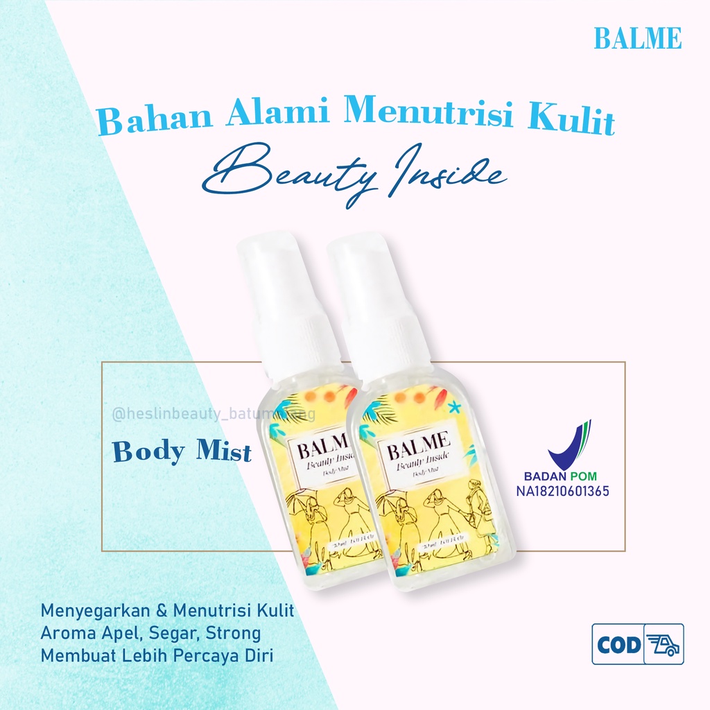 Jual (Body Mist Spray 30ml) PARFUME BALME BPOM "Beauty Inside" Tahan ...