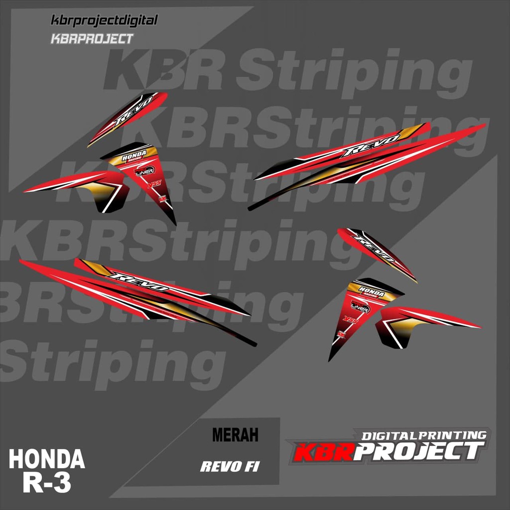 Jual revo fi striping beat fi motor honda motor sticker variasi Racing ...