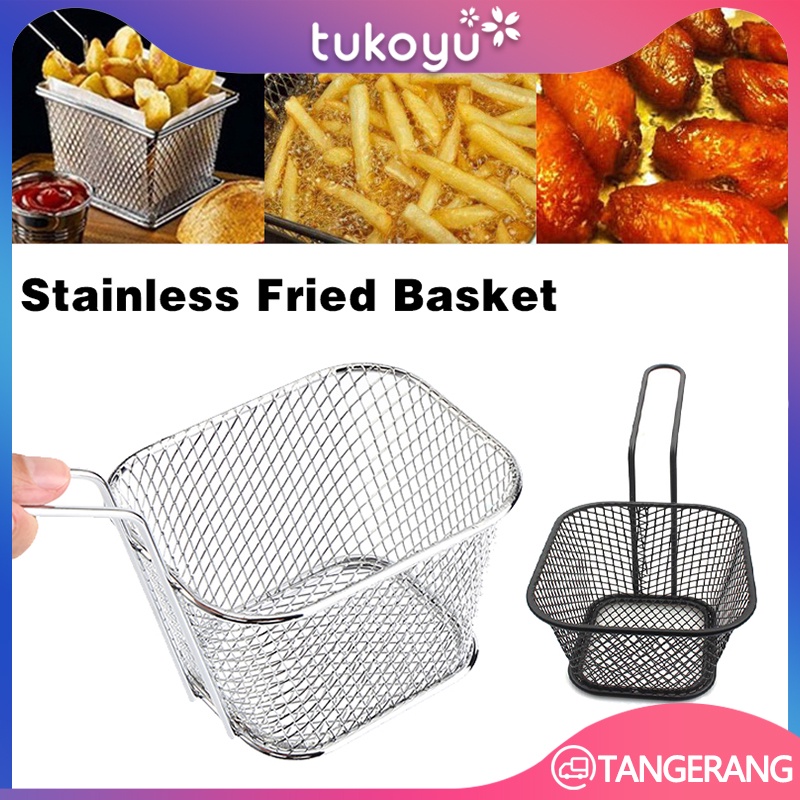 Jual Stainless Fried Basket/Keranjang Holder Kentang Goreng Mini/Wadah ...