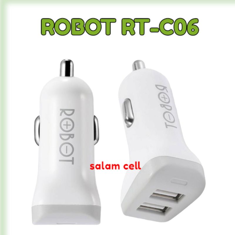 Jual Charger Mobil ROBOT RT-C06 Dual Out Put 5V 2,4A Original | Shopee ...