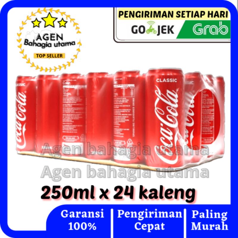 Jual Coca cola kaleng | coca cola original 250ML 1 karton (24 Can ...