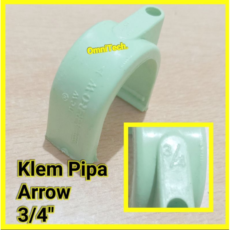 Jual Klem Pipa Arrow 3/4" Inci Hijau Eceran Satuan Clamp Jepit Paralon ...