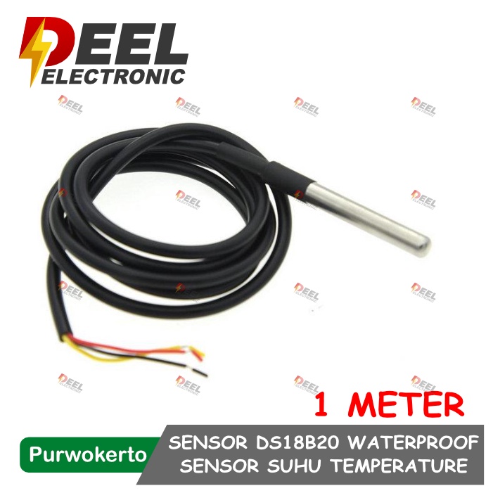 Jual SENSOR SUHU TEMPERATURE KABEL SENSOR DS18B20 WATERPROOF SENSOR ...