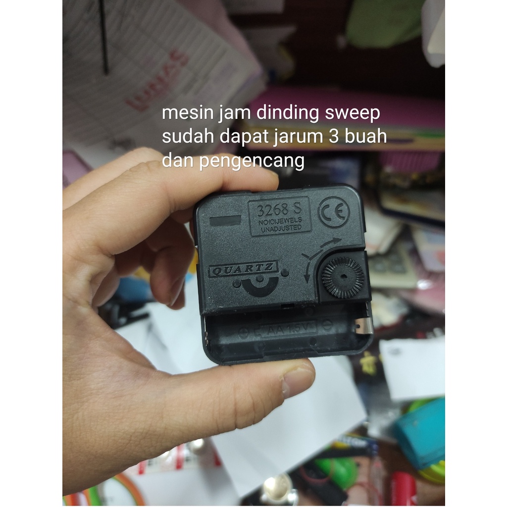 Jual mesin jam sweep satuan lengkap dengan jarum jam dan baut | Shopee Indonesia