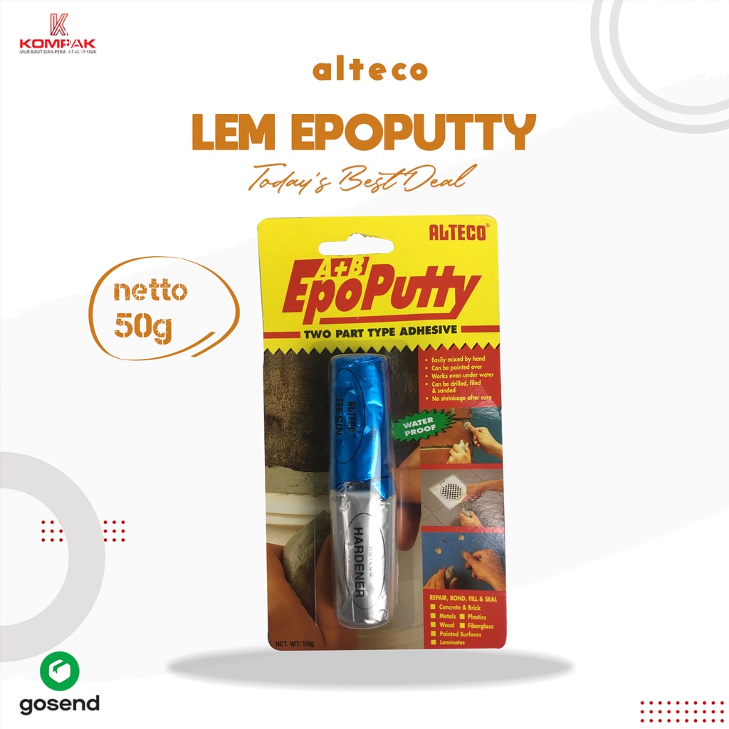 Jual LEM EPO PUTTY /LEM ALTECO LEM PORTING 50 GRAM/ LEM EPOXY | Shopee ...