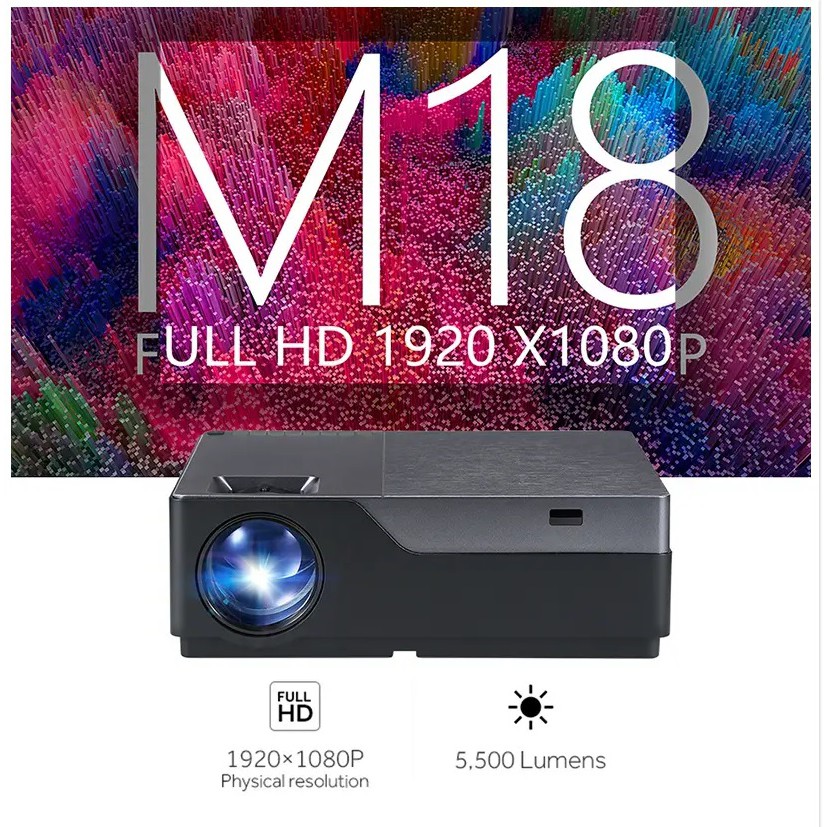 Jual M18 - Home Theatre LED Projector - Native Full HD 1080P - 5500 ...