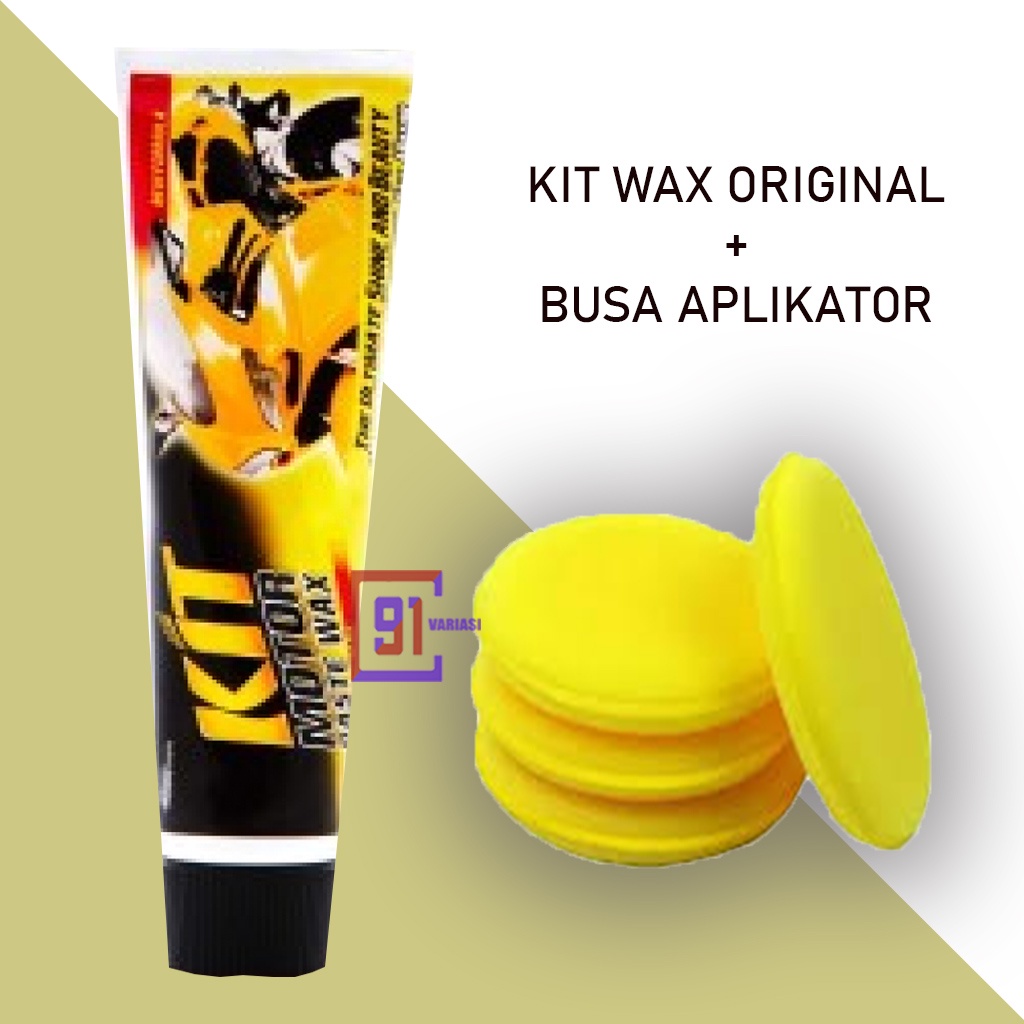 Jual PAKET Kit Motor Paste Wax ORIGINAL Pengkilap Body Motor Mobil Isi ...
