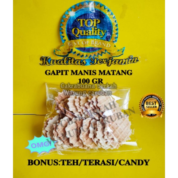 Jual @100GR GAPIT MANIS MATANG KHAS CIREBON BONUS TEH/TERASI/CANDY ...