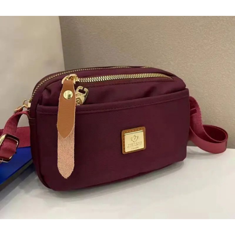 Jual TaS SeLeMpaNg Mini Warna Maroon Import Bahan Parasut Super High ...