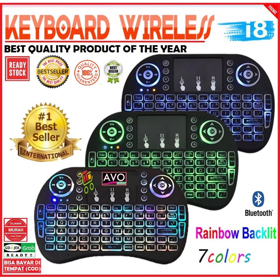 Jual keyboard wireless mini i8 2.4G Handheld Keyboard For PC Android TV ...