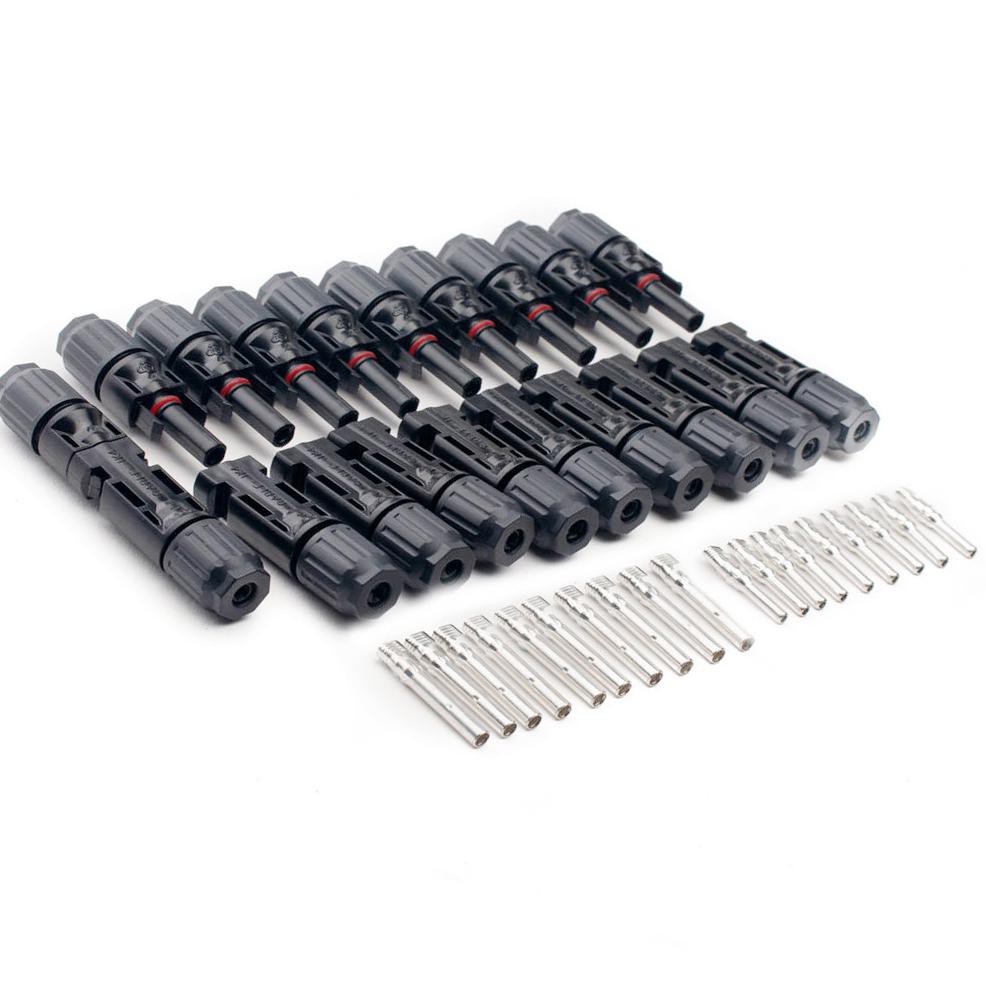 Jual Konektor MC4 Male Female untuk Solar Panel 10 Pasang - Black ...