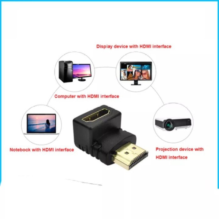 Jual Konektor Hdmi Male To Female L / Connector HDMI M-F L | Shopee ...