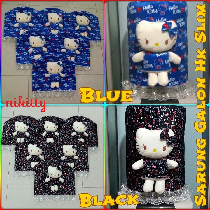 Jual Cover Galon -Tutup Galon - Sarung Galon Hellokitty Full Print Biru ...