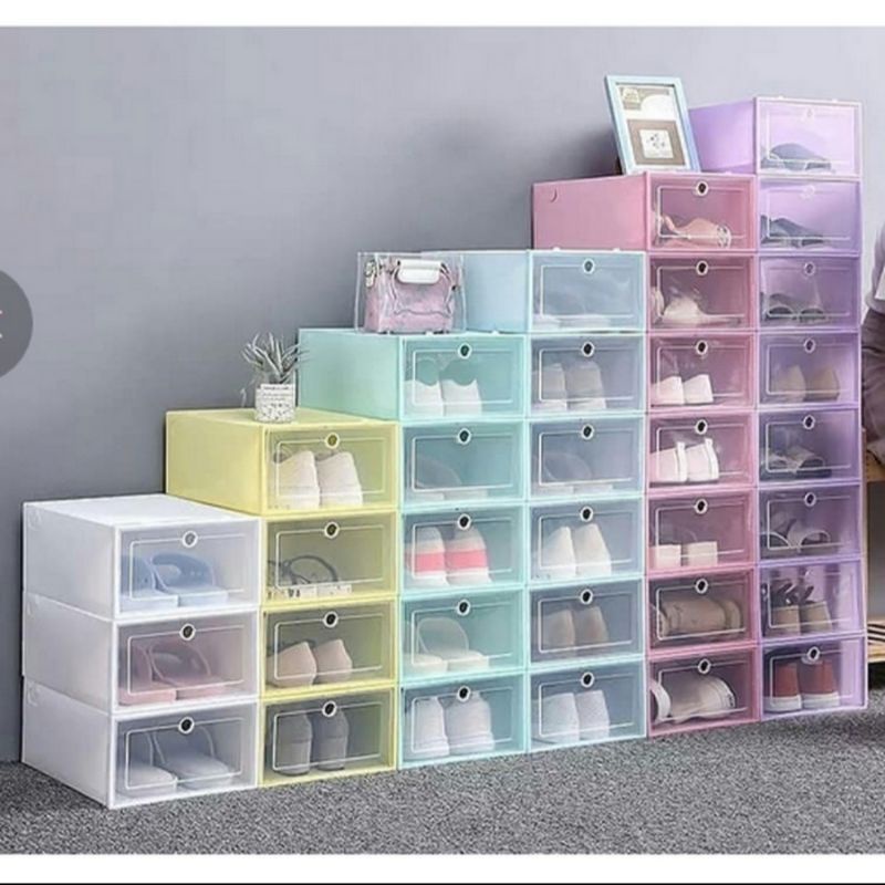 Jual KOTAK SEPATU FRAME PLASTIK FLIP BUKA DEPAN | Shopee Indonesia