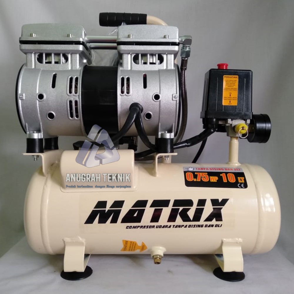 Jual MATRIX Kompresor Angin Oiles 10 Liter 25 Liter Compressor Oilless ...