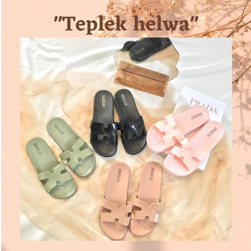 Jual Teplek Helwa - Sandal Teplek Wanita ( SERTAKAN PILIHAN WARNA ...