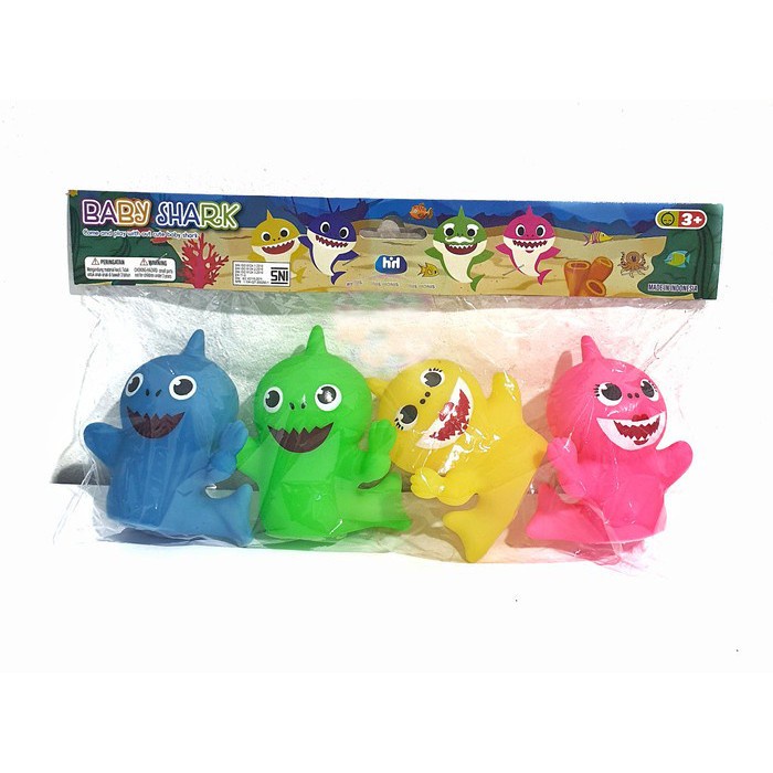 Jual T0272 DINASTY TOYS MAINAN VINIL BABY SHARK 4PCS MAINAN ANAK VYNIL ...