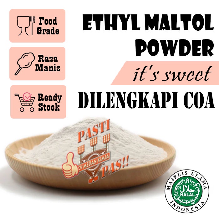 Jual BUBUK Ethyl Maltol 500gr Pure EM Etil Maltol Sweetener Flavor Rasa ...