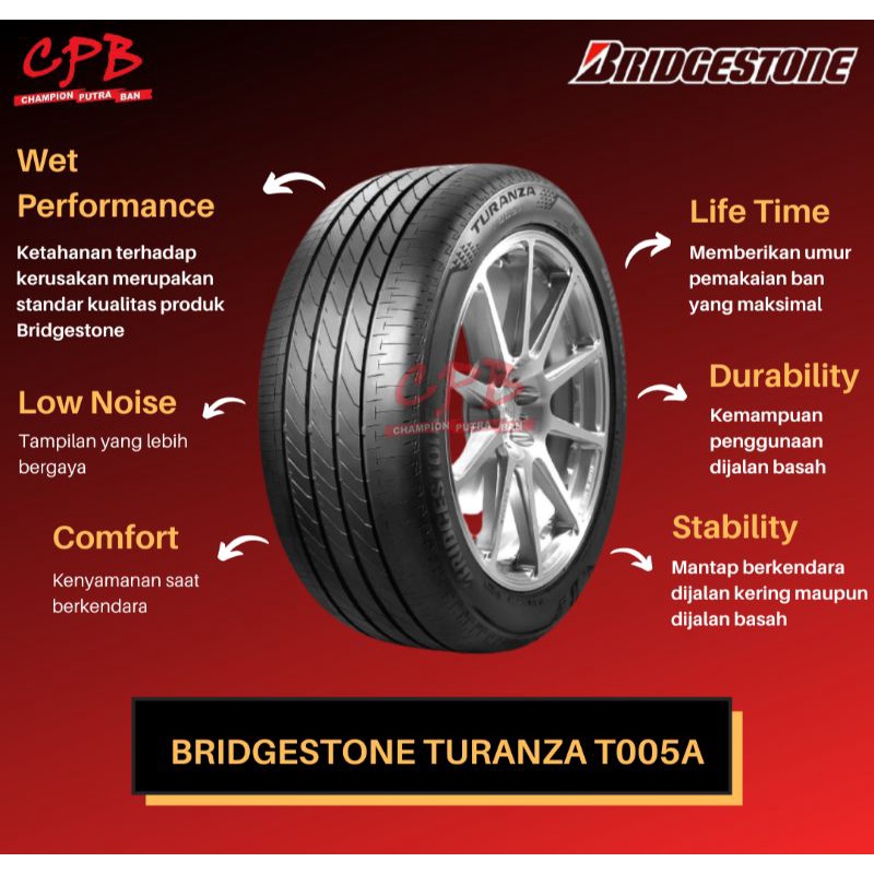 Jual BAN MOBIL 185 65 R15 BRIDGESTONE TURANZA T005A | Shopee Indonesia