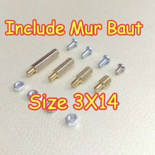 Jual 5-10Pcs spacer 3 x 5 6 10 14 16 20 25 30 40 50 spiser mur baut ...