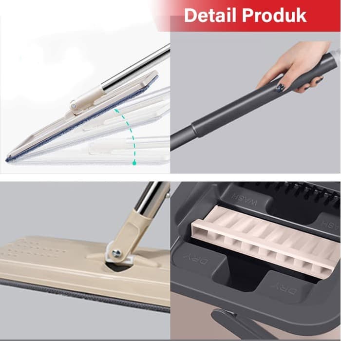 Jual Alat Pel Lantai Praktis Ultra Mop Dry&Wash 2 Sekat Bucket + Kain ...