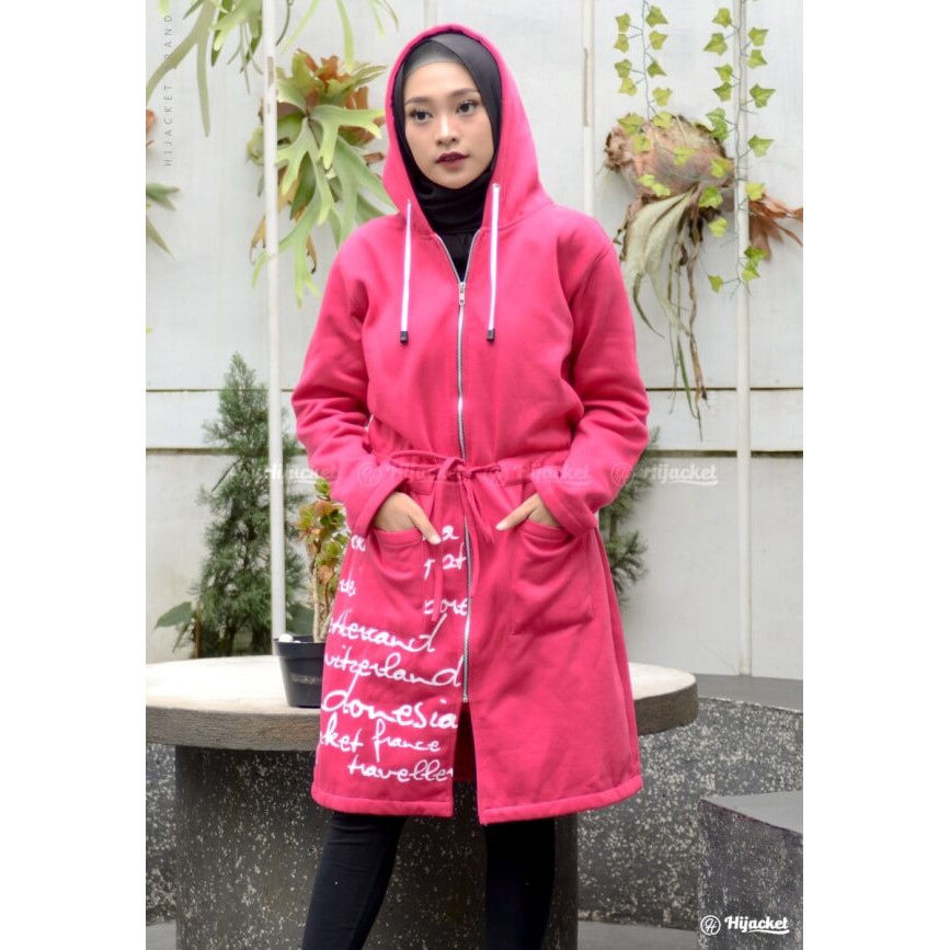 Jual Jaket Hijaber Hijacket Urbanashion (HJ UB) Rosepink - Pink XL Original | Shopee Indonesia