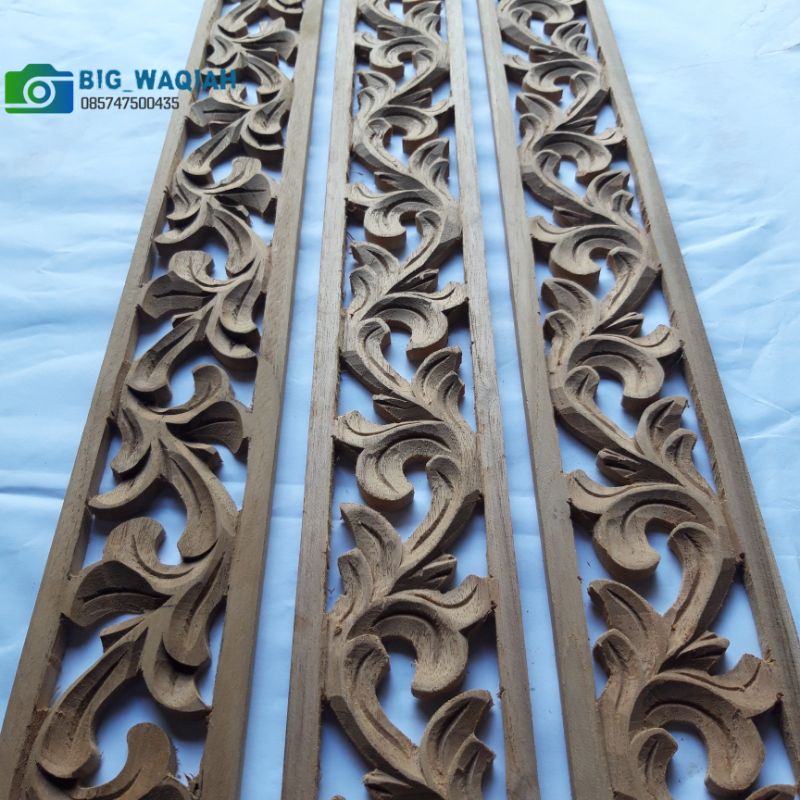 Jual Ornamen ukir lung tempel || ornamen list ukir kayu jati | Shopee ...