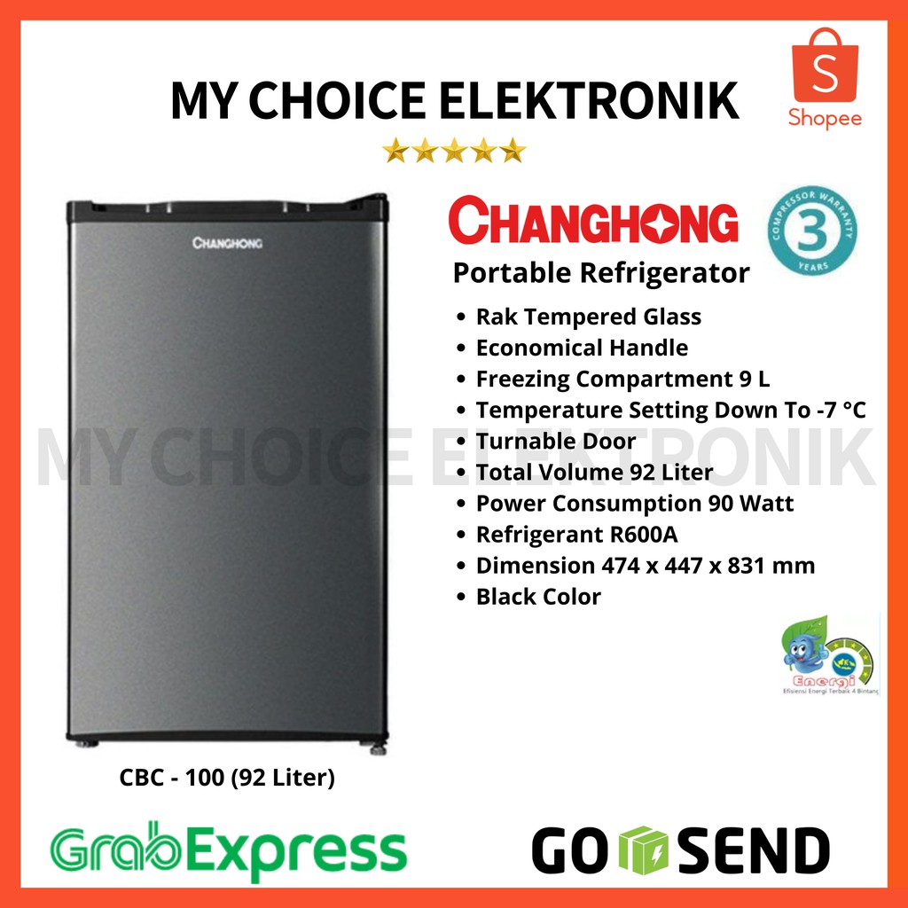 Jual Changhong CBC-100 Kulkas Portable / CBC 100 (100Ltr ) (Black) | Shopee Indonesia