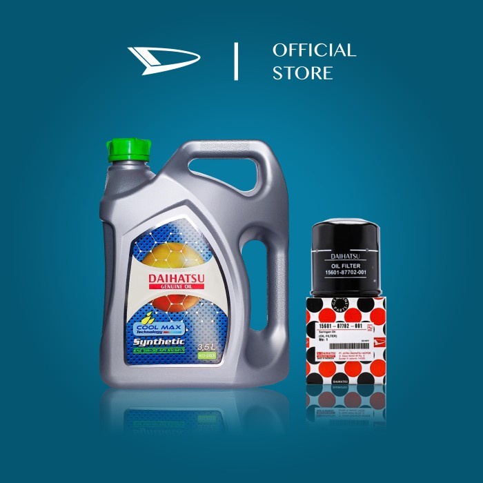 Jual Daihatsu Genuine Oil 5W-30 API SN/GF-5 Synthetic 3.5L + Oil Filter ...