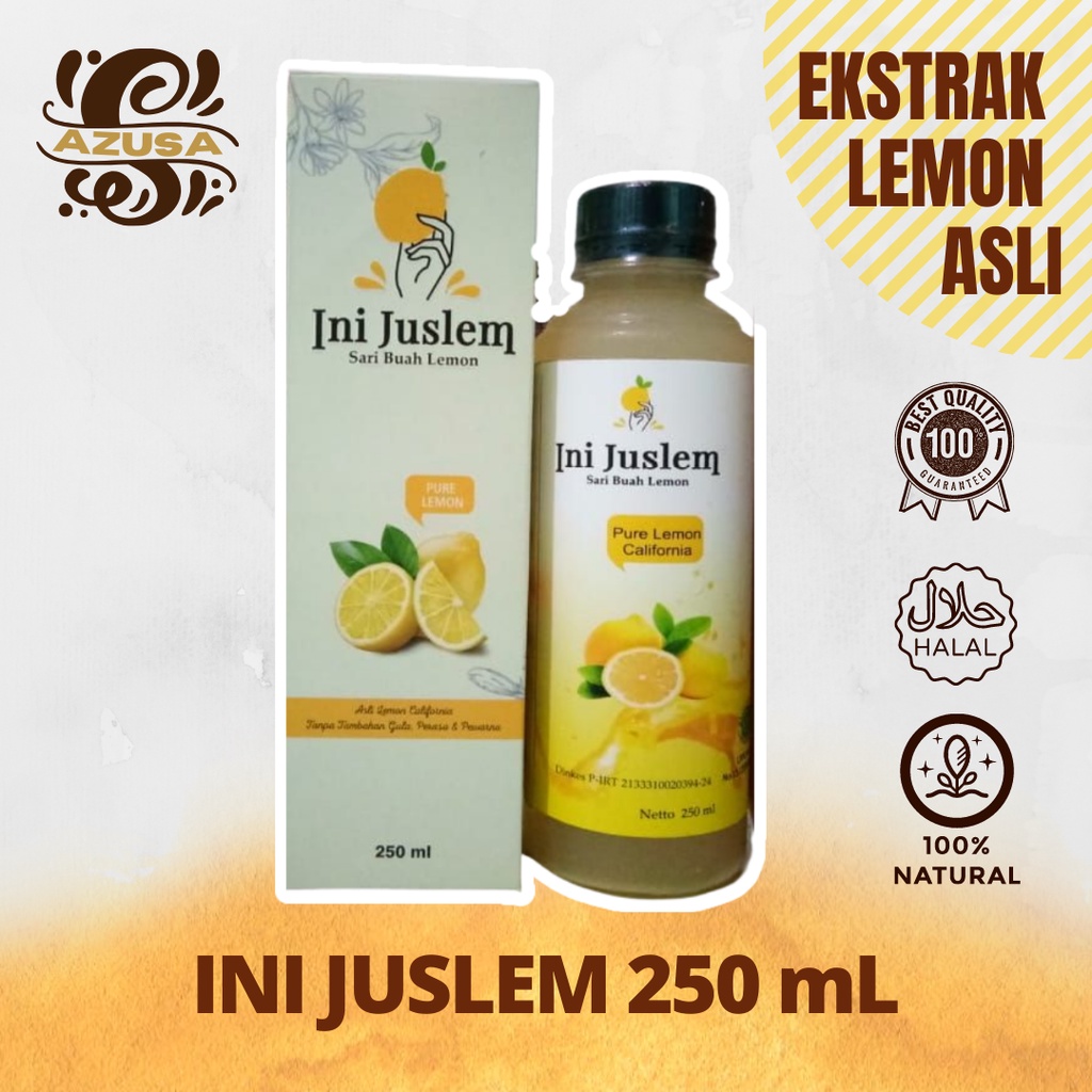 Jual INI JUSLEM Ekstrak Lemon Asli 250 mL - Minuman Jus Lemon fresh ...